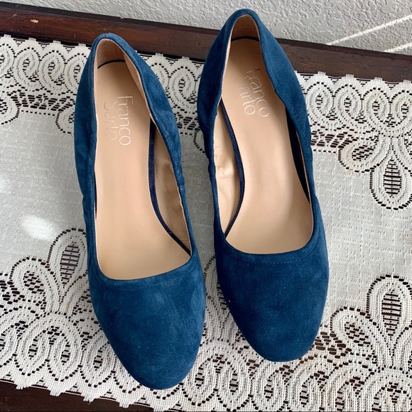 Franco Sarto | Shoes | Franco Sarto Fausta Heeled Pump Lapis Blue | Poshmark